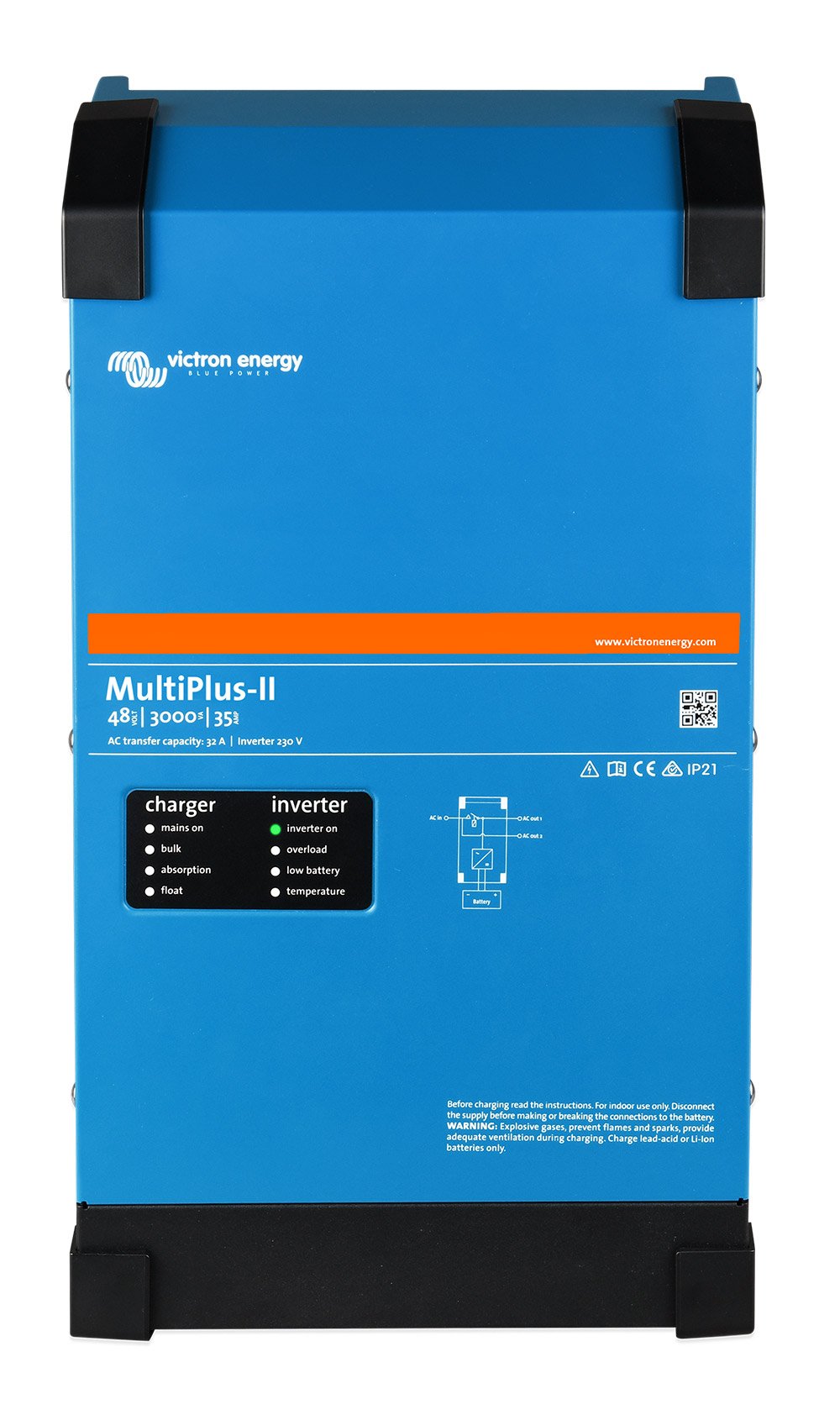 MultiPlus-II-48V-3kVA-(front-angle) | Webshop - Voltaneo